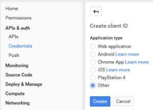 Google Developer Console Oauth2 credentials | Daimto
