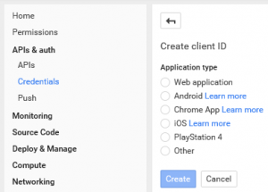 Google Developer Console Oauth2 credentials | Daimto