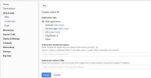 Google Developer Console Oauth2 credentials | Daimto